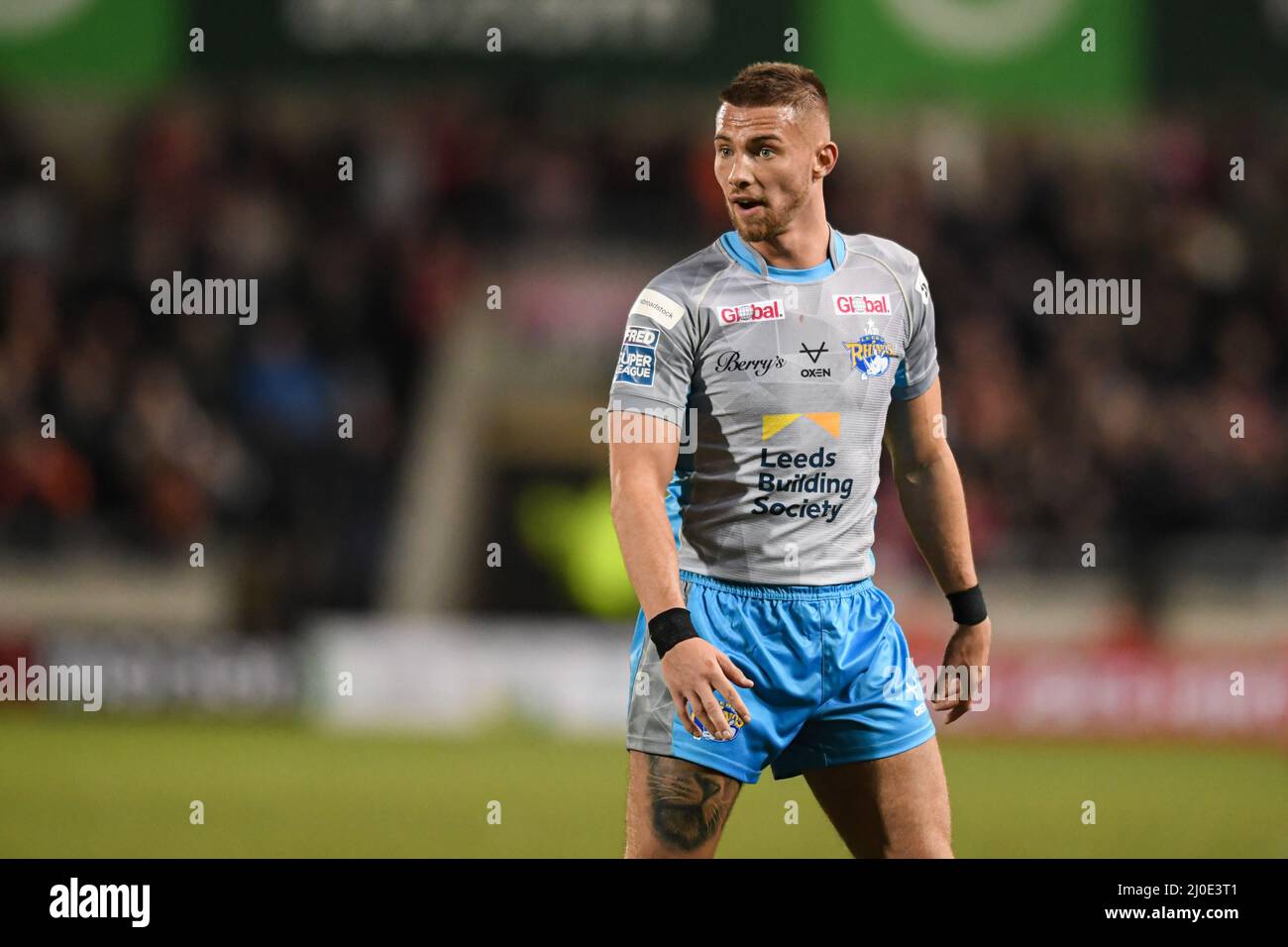 Jack Walker #1 of Leeds Rhinos in action during the game Stock Photo ...