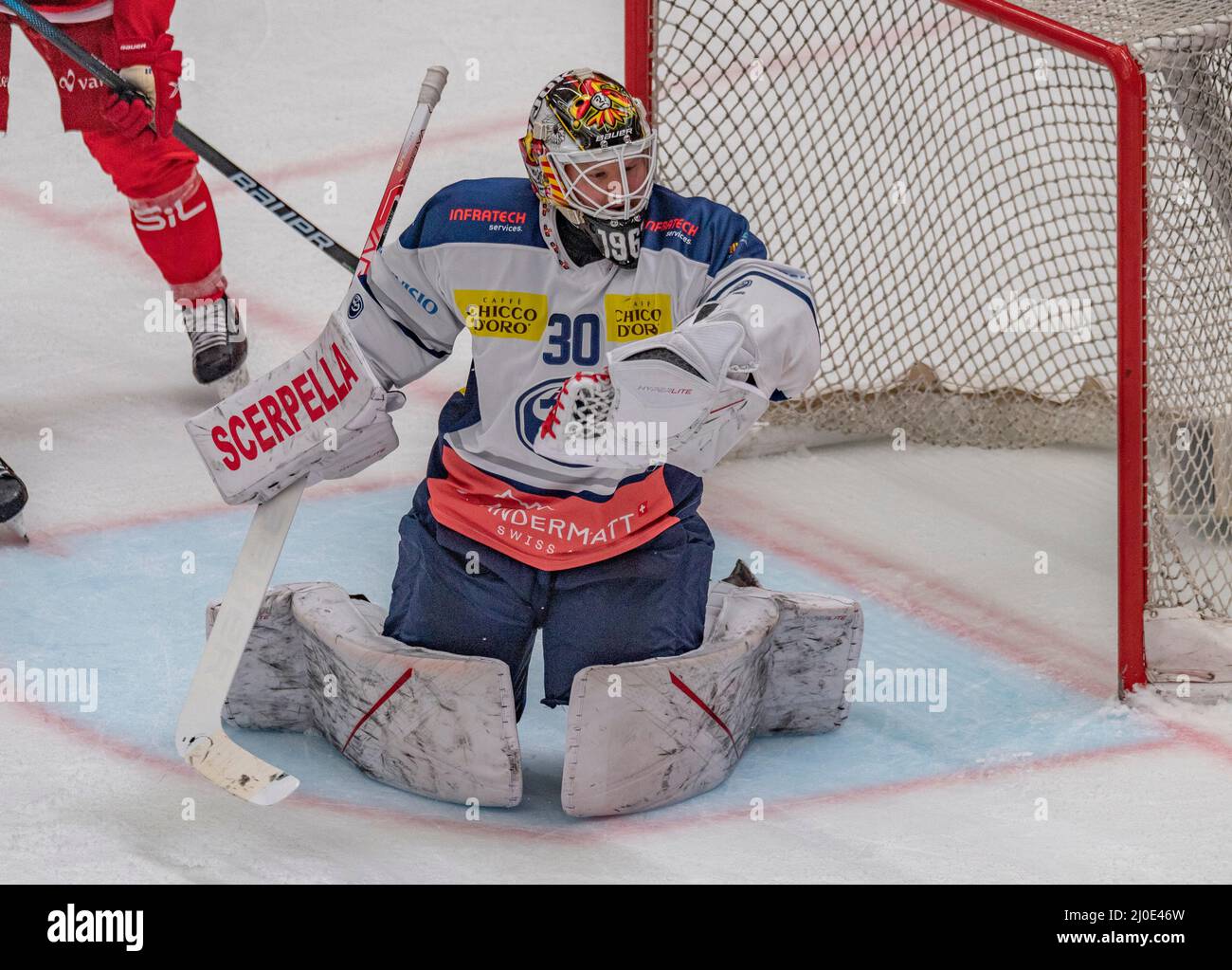 Lausanne, Vaudoise Arena, Switzerland. 18th Mar, 2022: Janne Juvonen ...