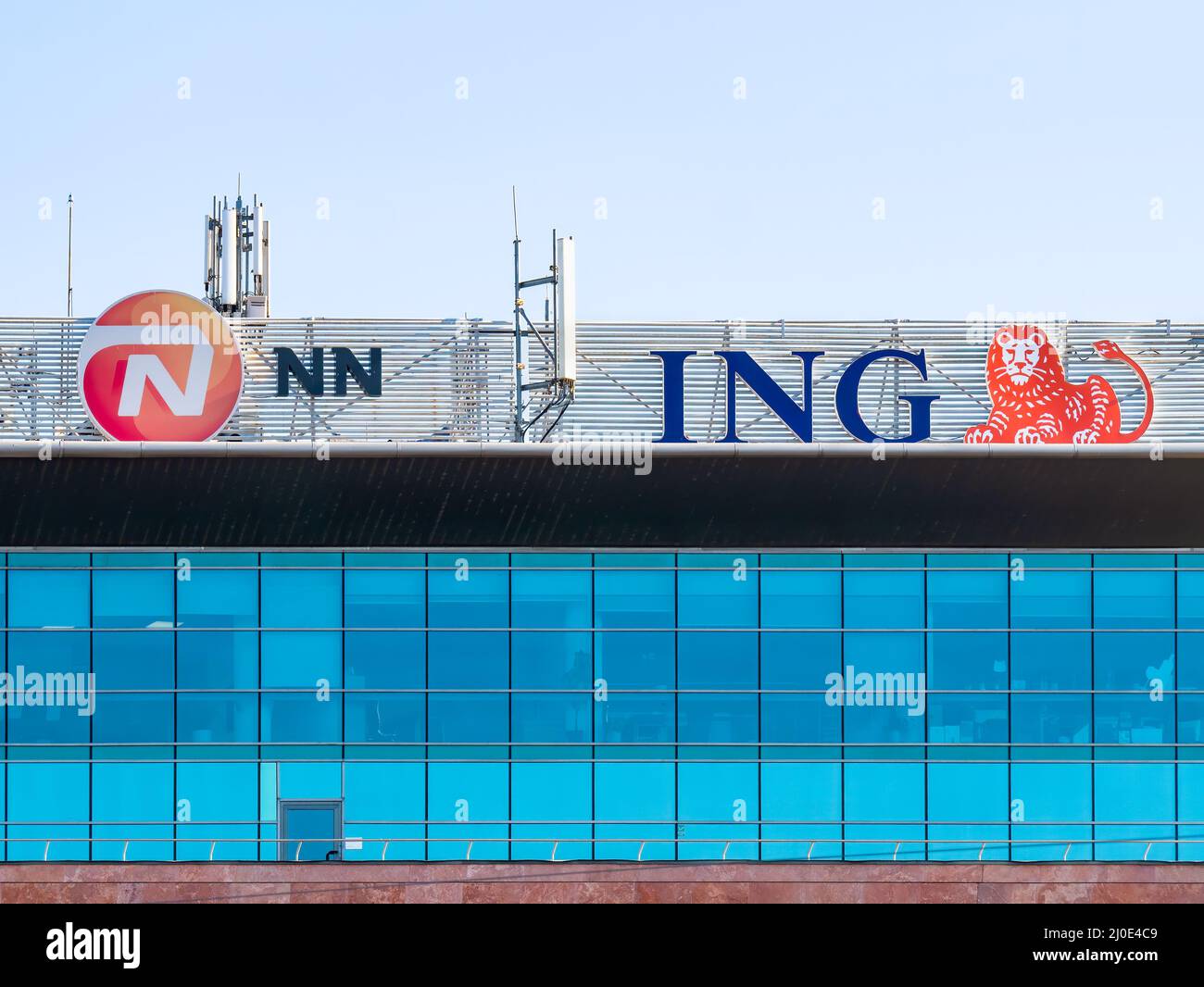Bucharest, Romania - 02.04.2022: ING Bank headquarters in Bucharest ...