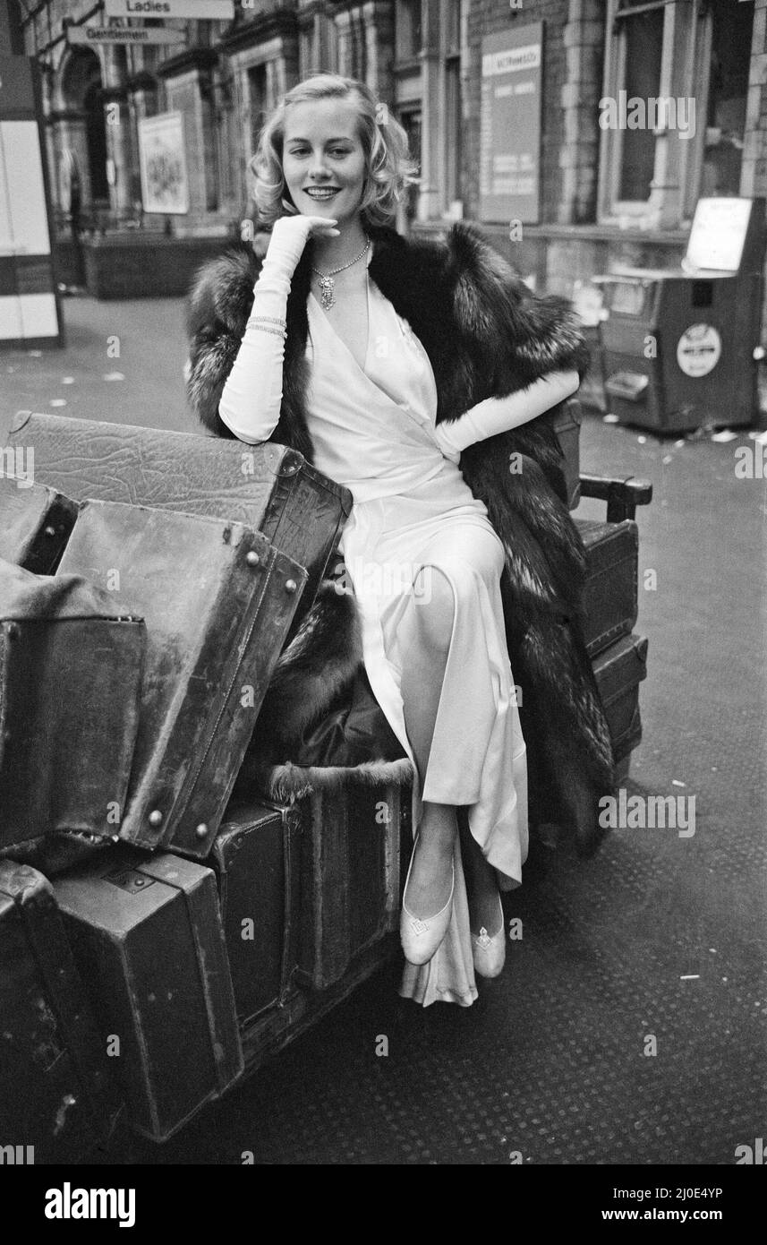 Cybill Shepherd pictured on the set of The Lady Vanishes, filmed at ...