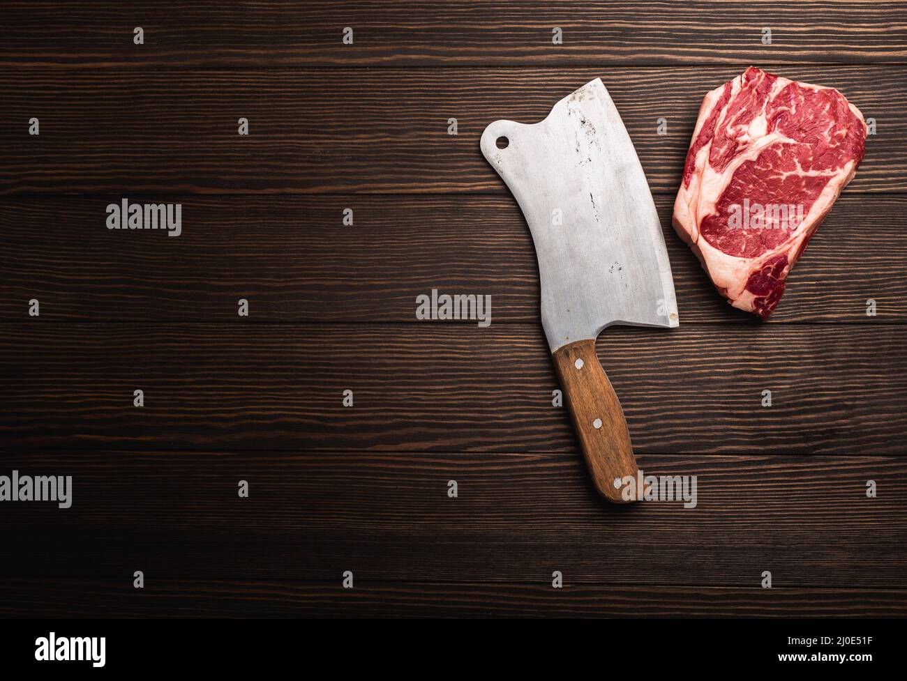 Butcher cleaver raw meat hi-res stock photography and images - Alamy