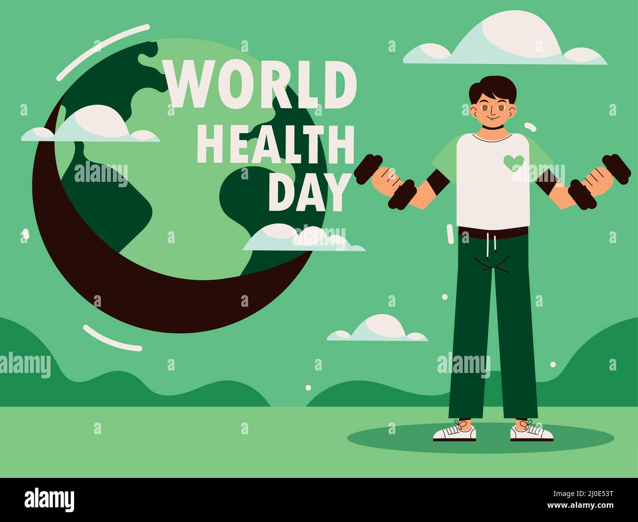 world health day greeting card Stock Vector Image & Art - Alamy