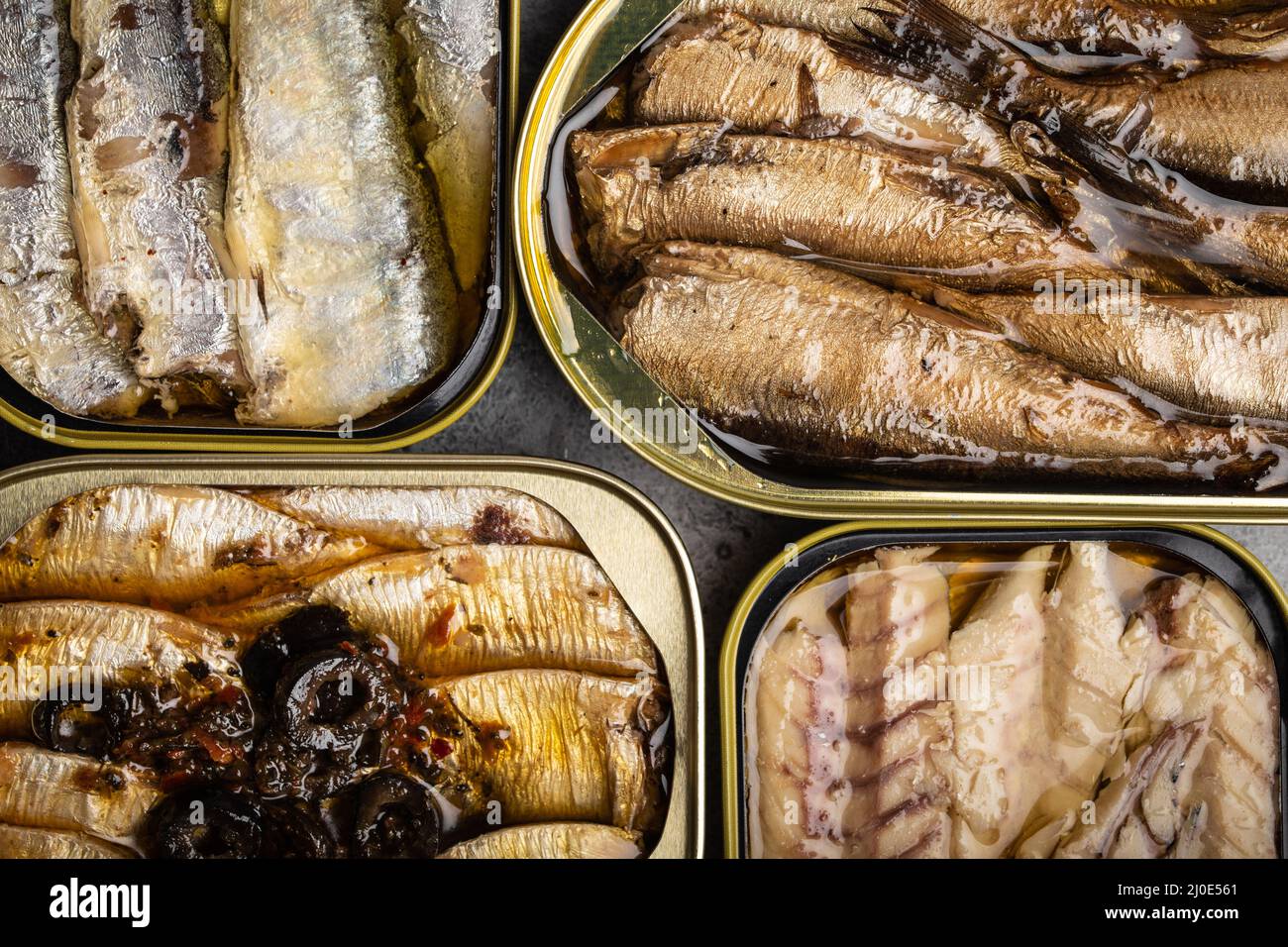 Canned fish in a tin Stock Photo - Alamy
