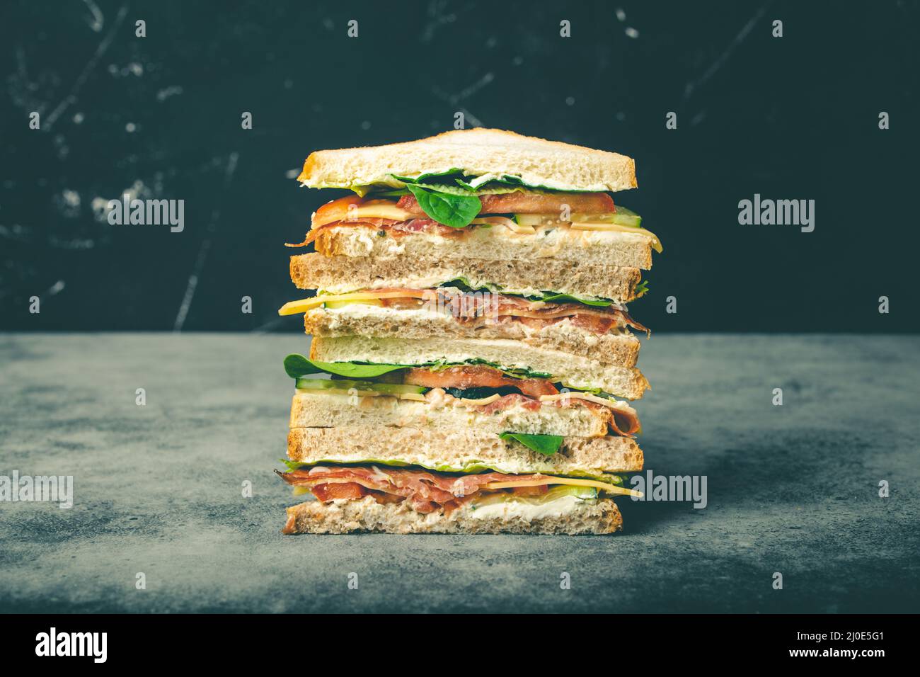 Cut tasty sandwich concept Stock Photo - Alamy