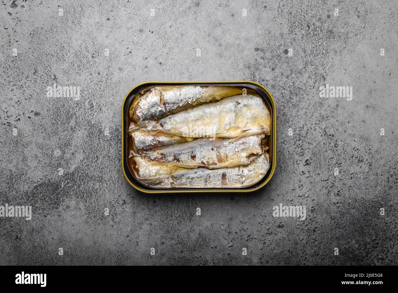 Canned fish in a tin Stock Photo - Alamy