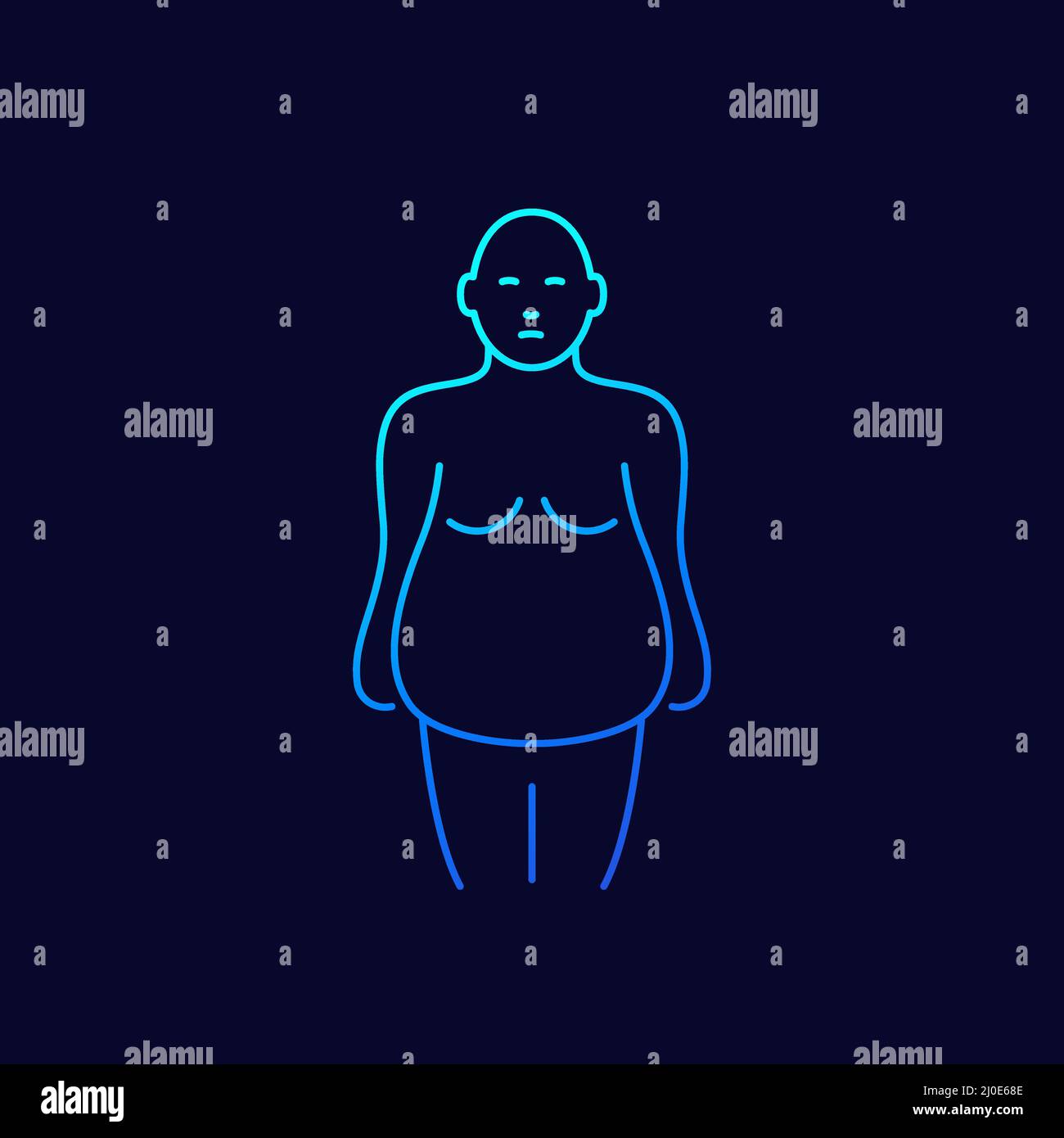 Line obese hi-res stock photography and images - Alamy