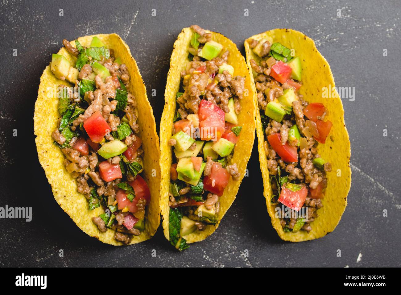 Mexican tacos with meat Stock Photo - Alamy