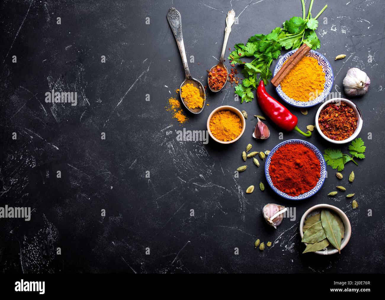 Indian food cooking background Stock Photo - Alamy