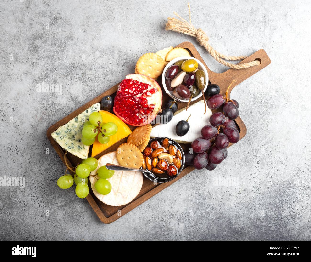Selection of cheese and appetizers Stock Photo - Alamy