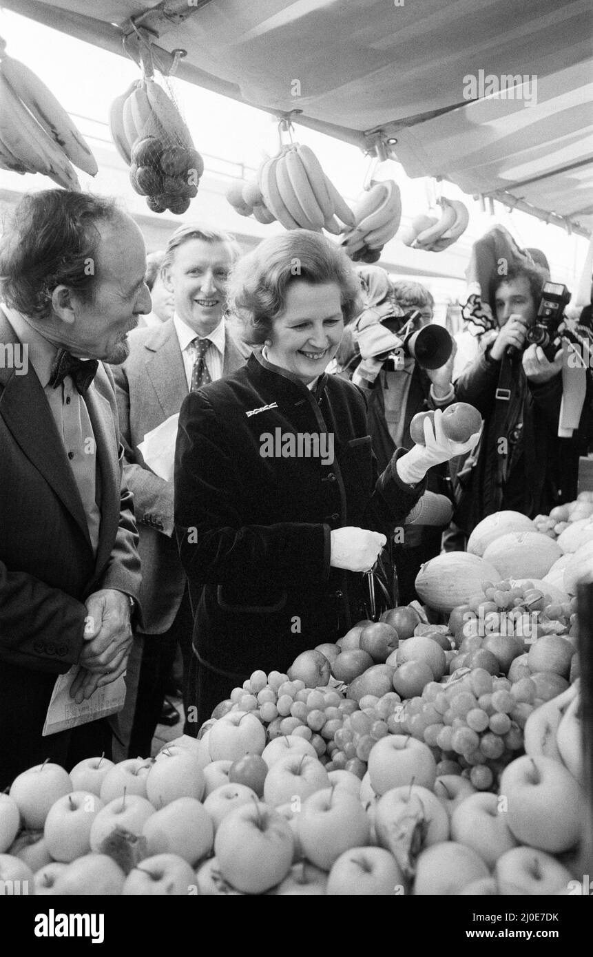 Conservative Prime Minister, Margaret Thatcher, at Milton Keynes ...