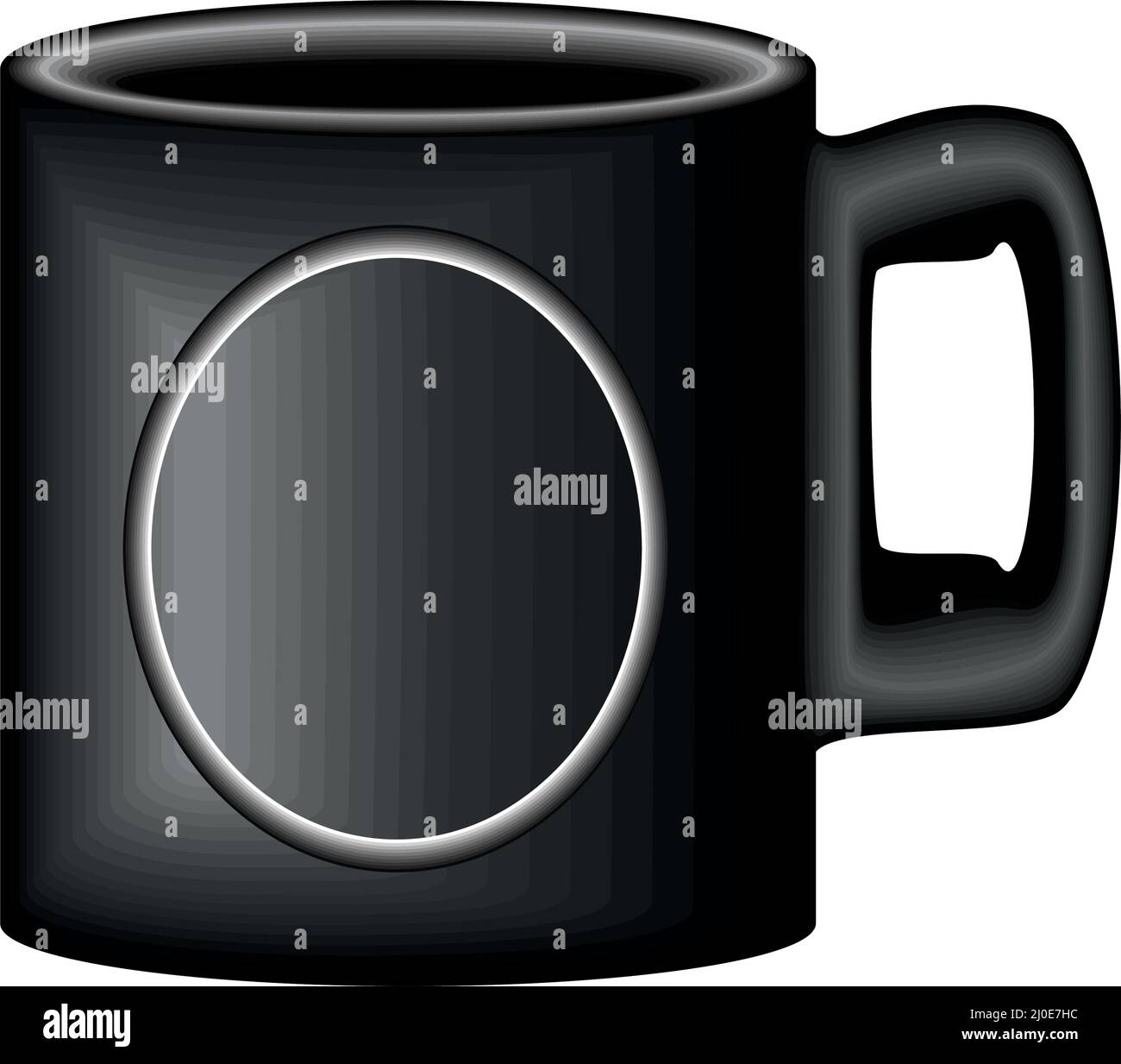 black mug mockup Stock Vector Image & Art - Alamy