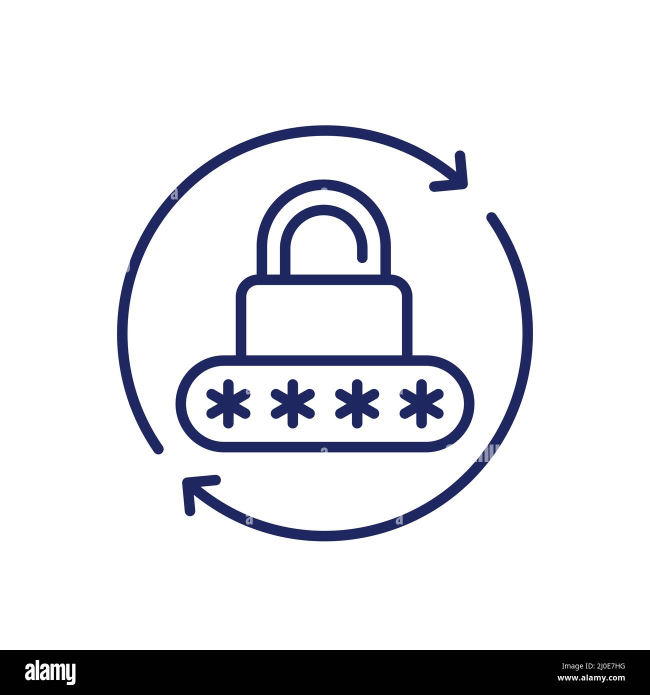 password reset, security icon, line vector Stock Vector Image & Art - Alamy