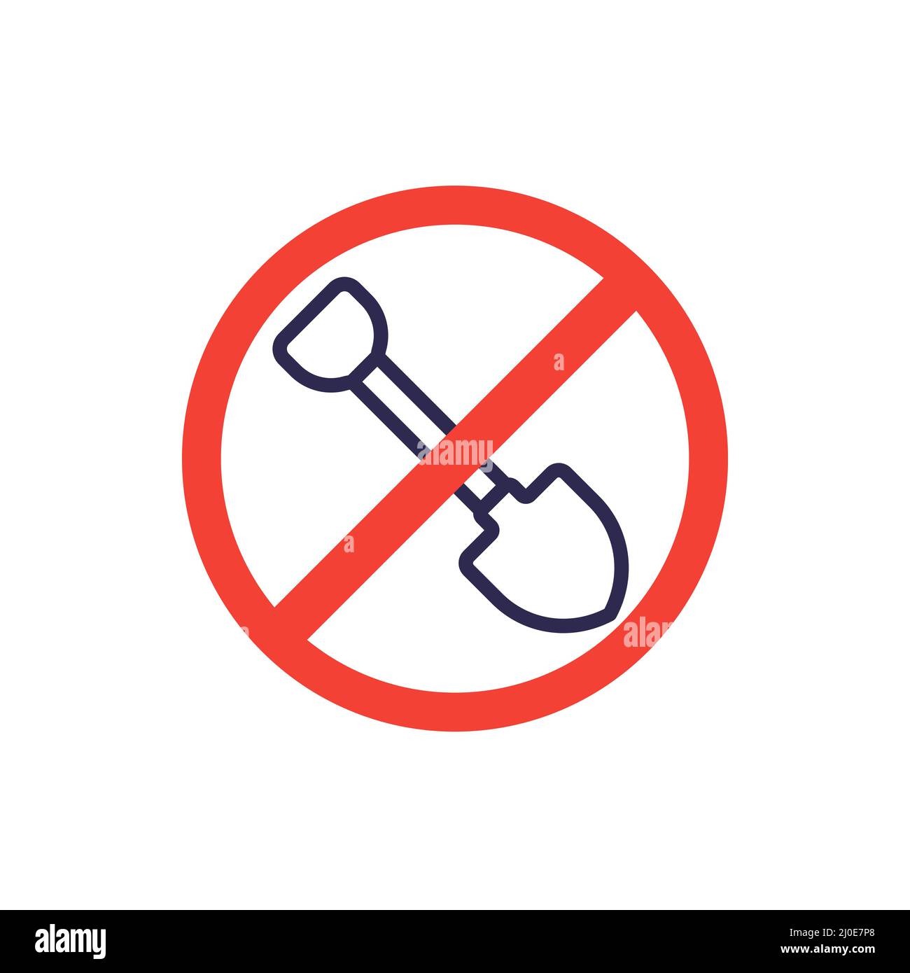 No digging sign Stock Vector Images - Alamy