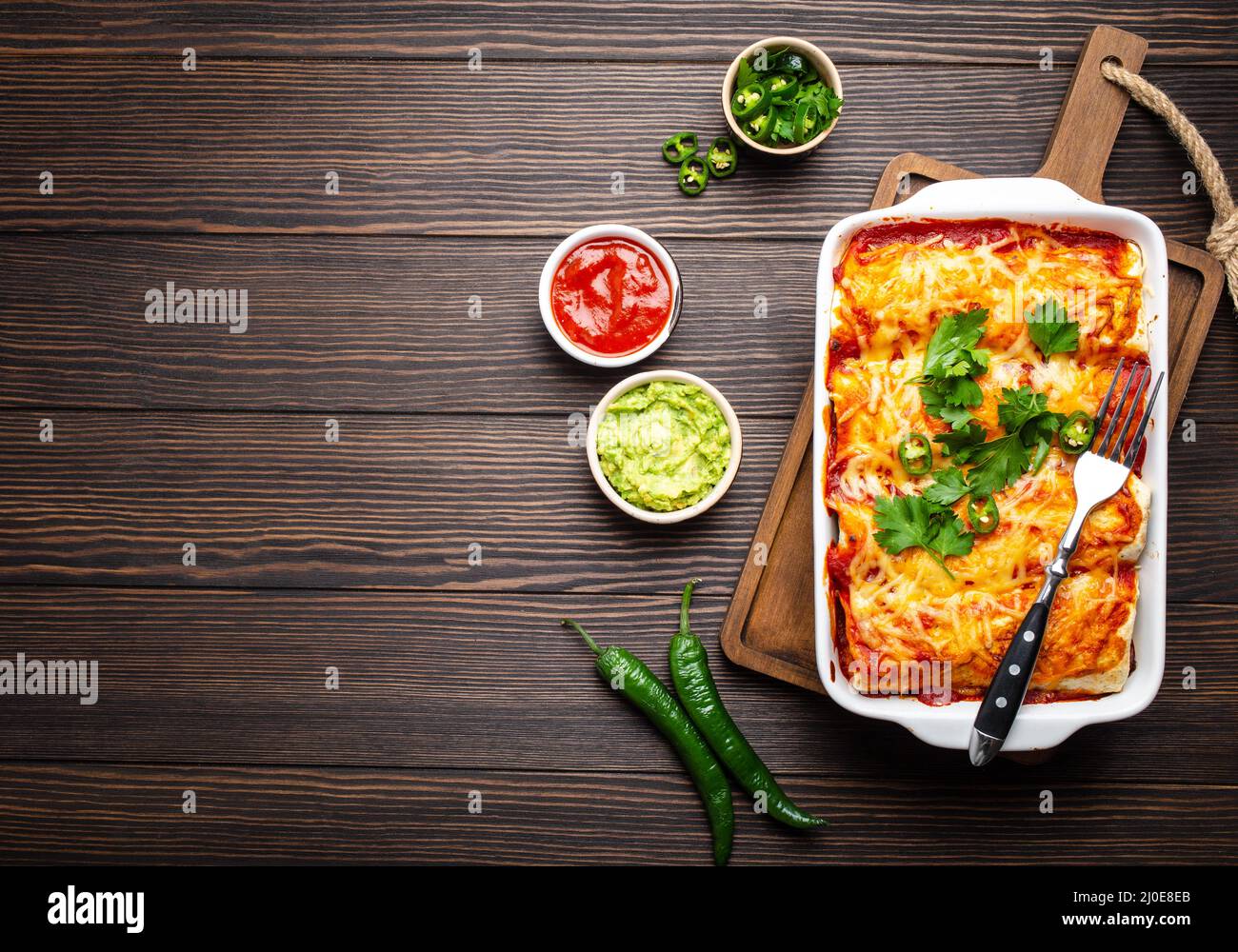 Traditional Mexican enchiladas Stock Photo - Alamy