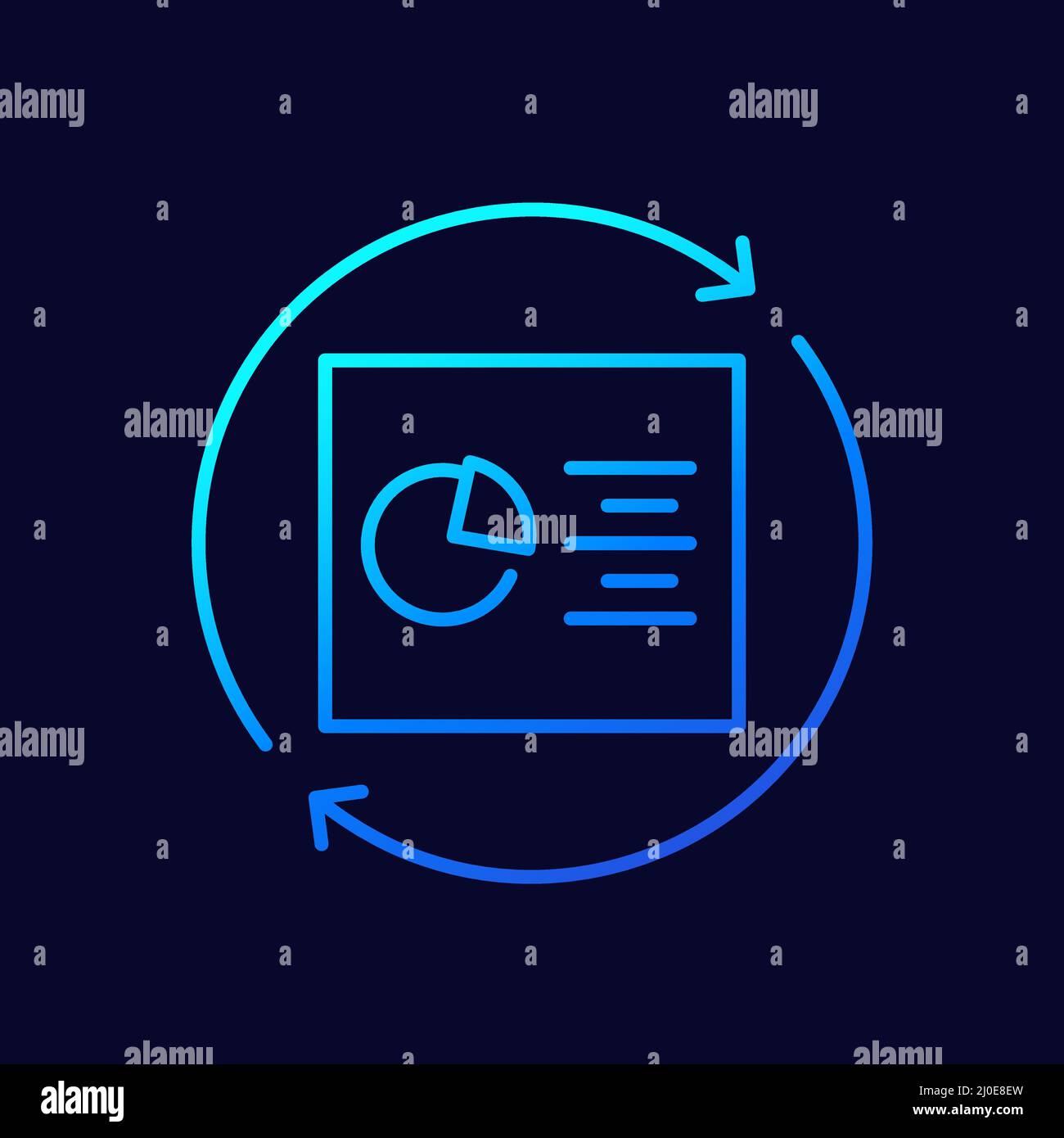 update report, line icon for web Stock Vector Image & Art - Alamy