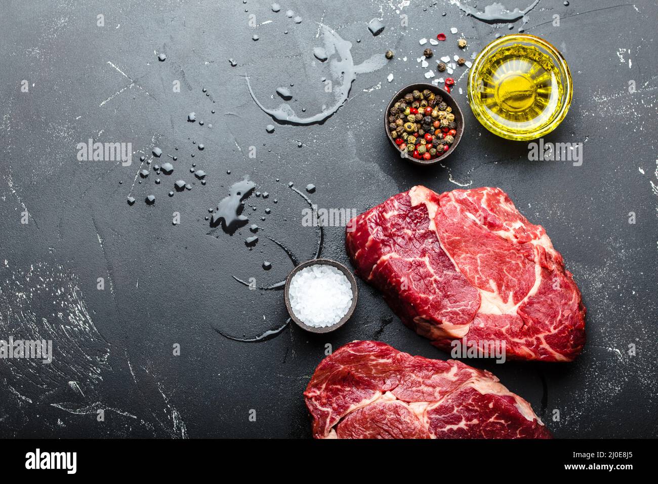 Raw marbled meat steak Ribeye Stock Photo - Alamy