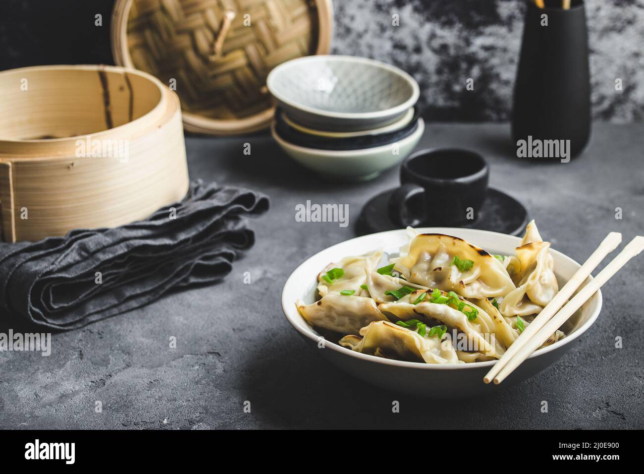 Delicious asian meal dumplings hi-res stock photography and images - Alamy