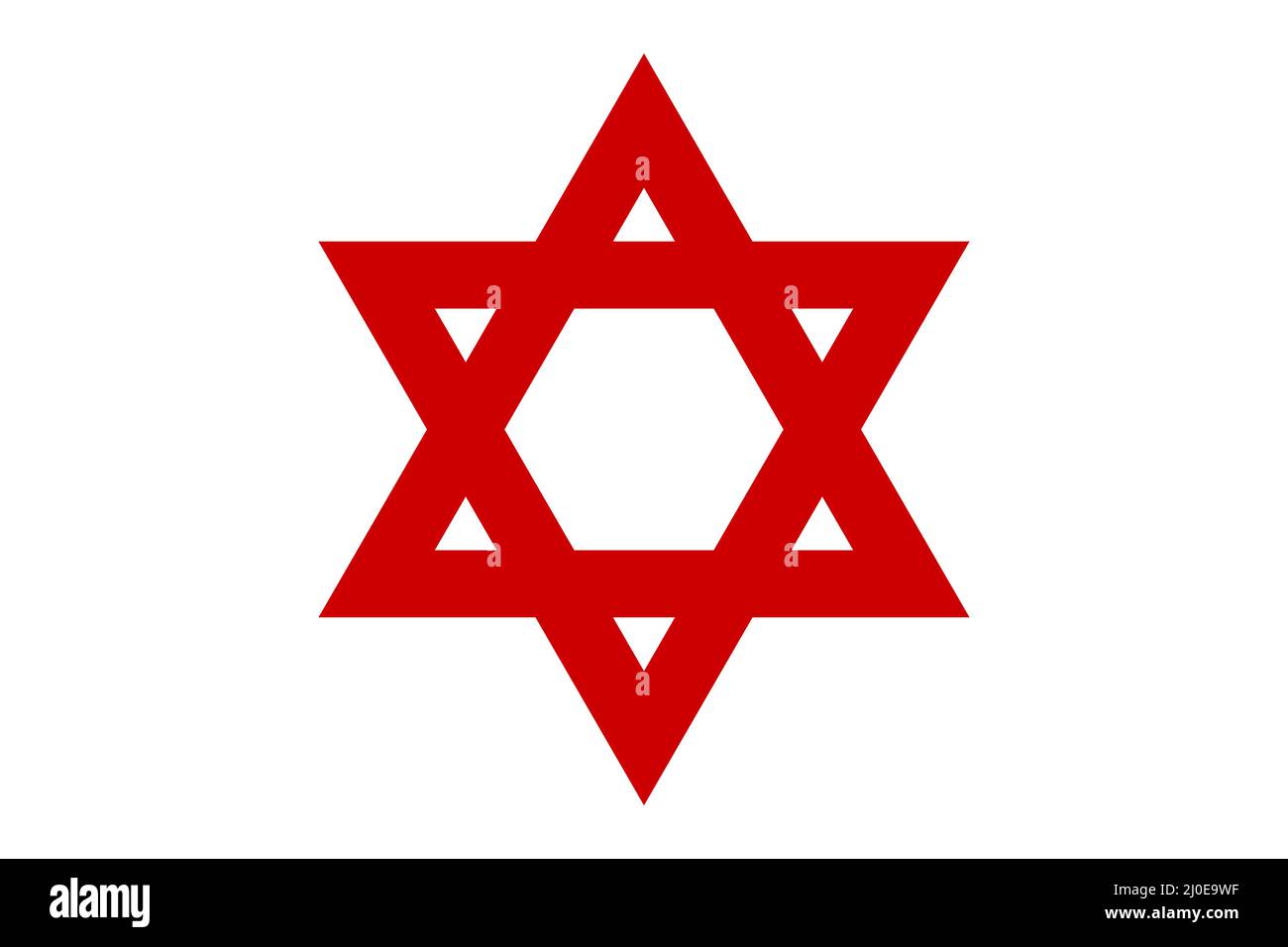 Top view of flag Red Star of David, Israel. Israeli patriot and travel ...