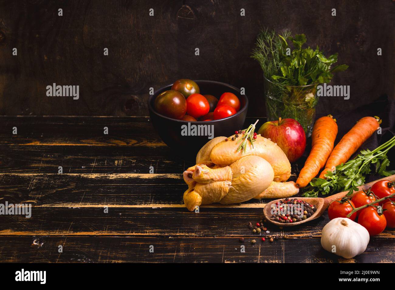 Chicken ready for cooking Stock Photo - Alamy