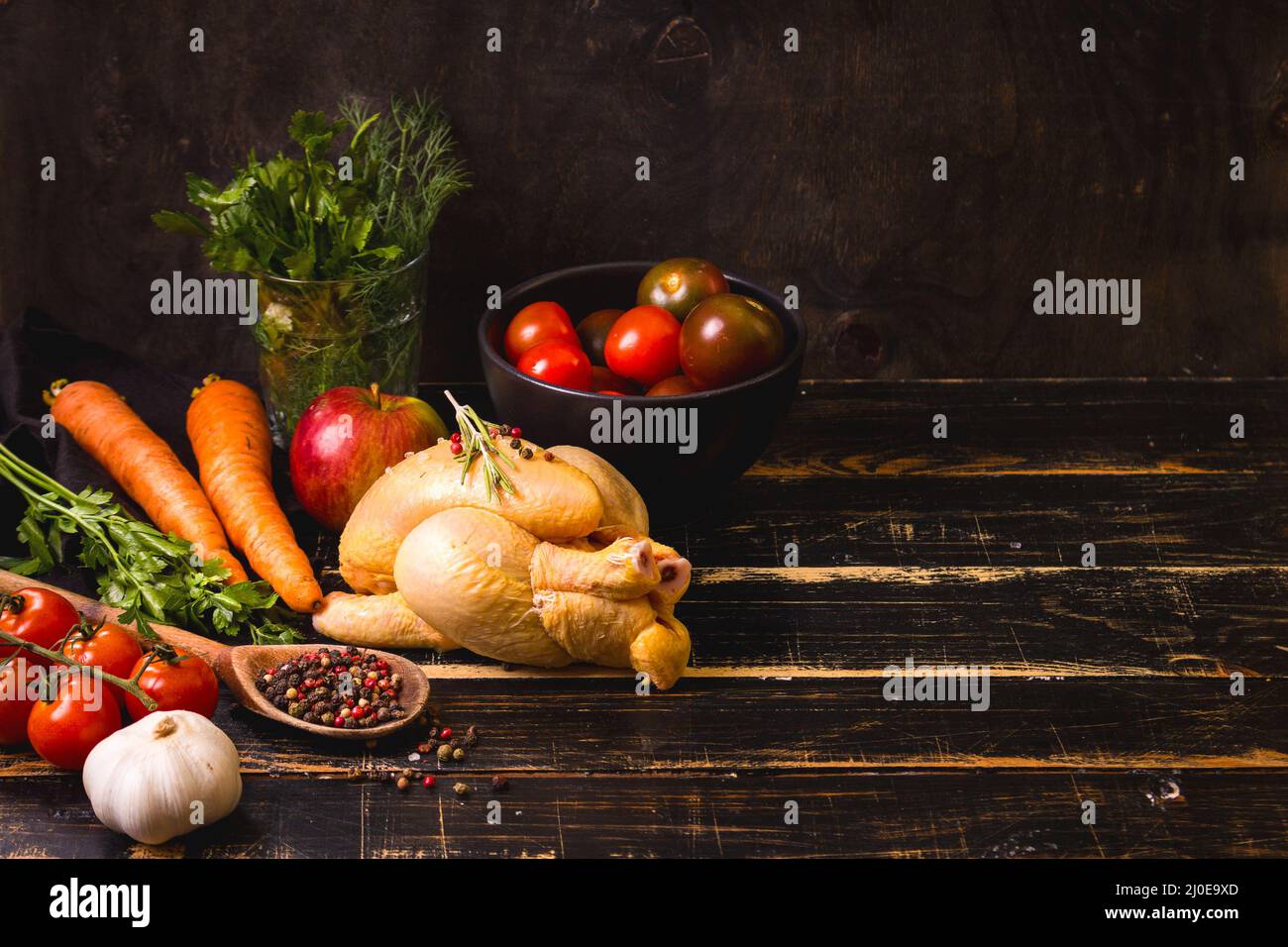 Chicken ready for cooking Stock Photo - Alamy