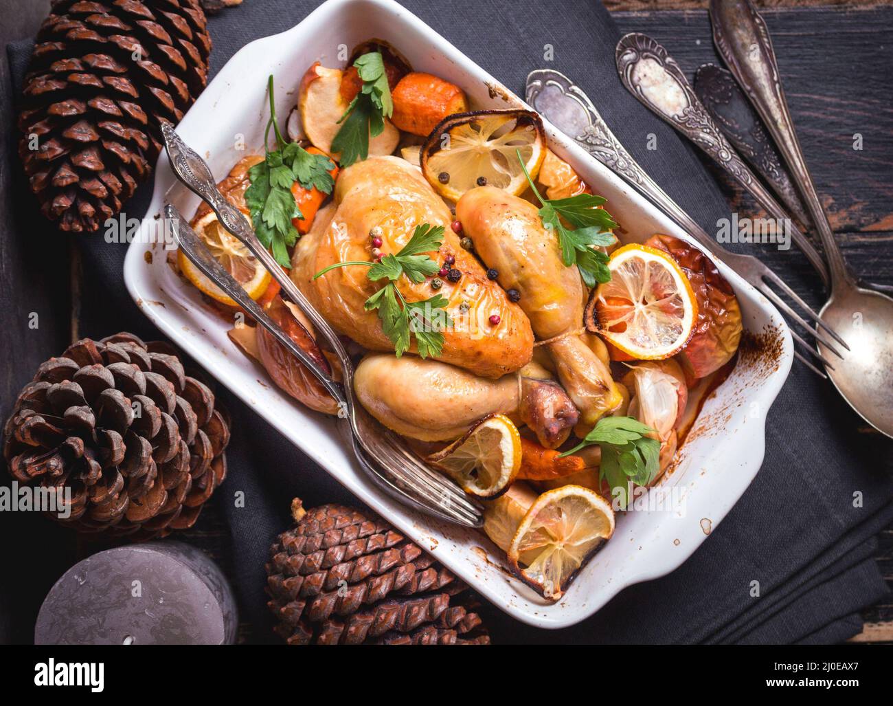Chicken feast hi-res stock photography and images - Alamy