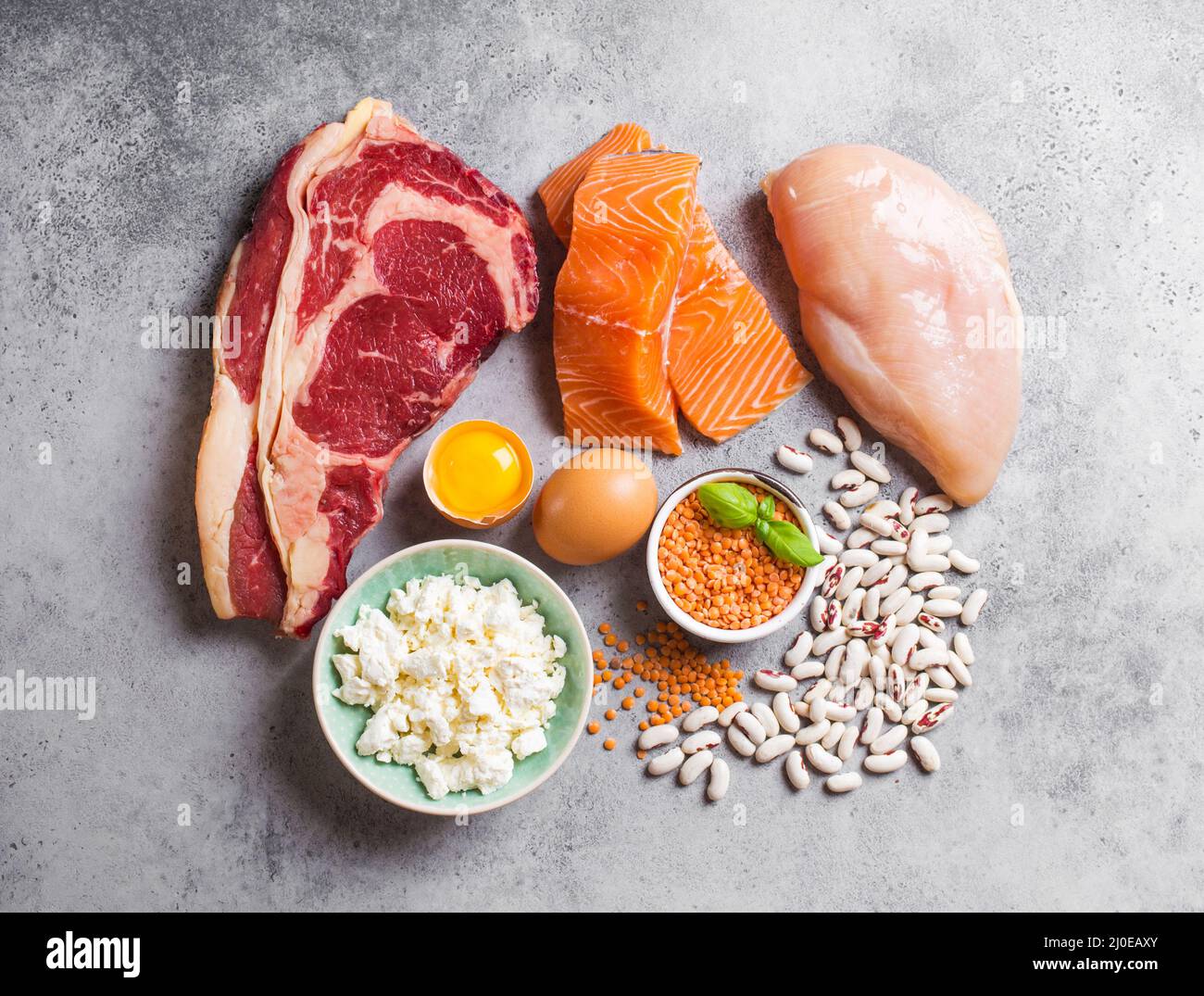 Natural sources of protein Stock Photo - Alamy