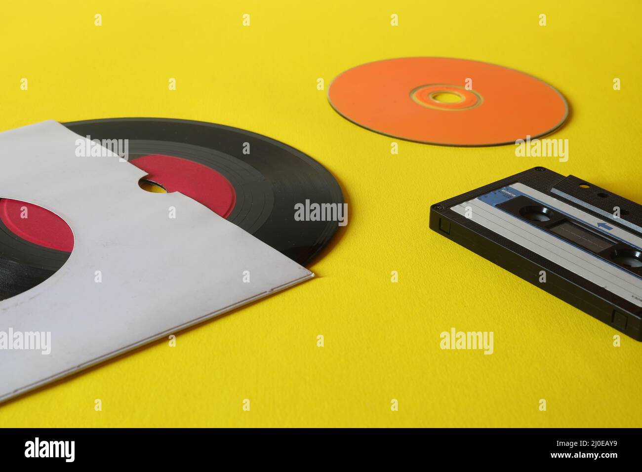 Musical storage devices and copy space. Old audio cassette tapes ...