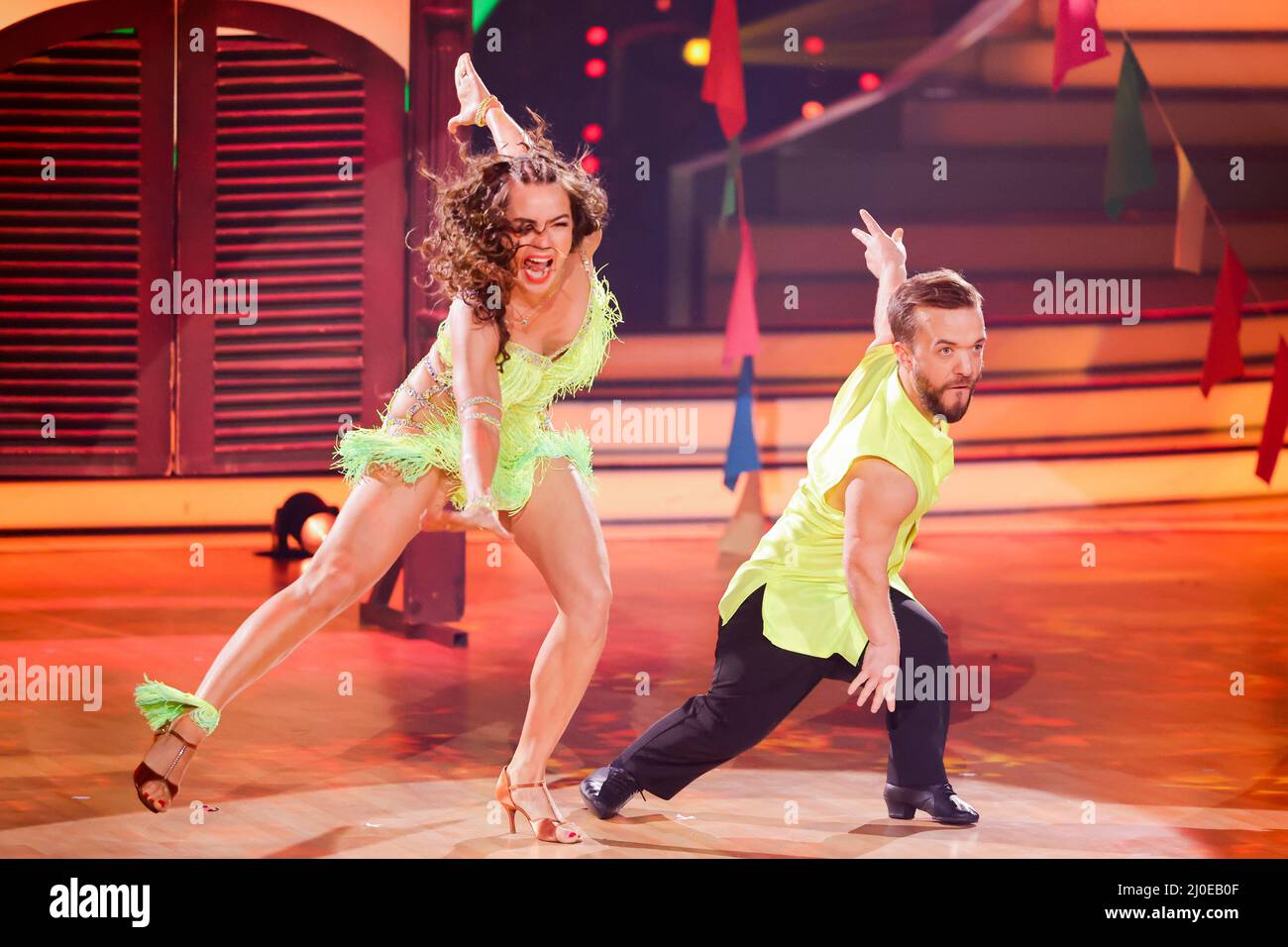 Cologne, Germany. 18th Mar, 2022. Mathias Mester, athlete, and Renata ...