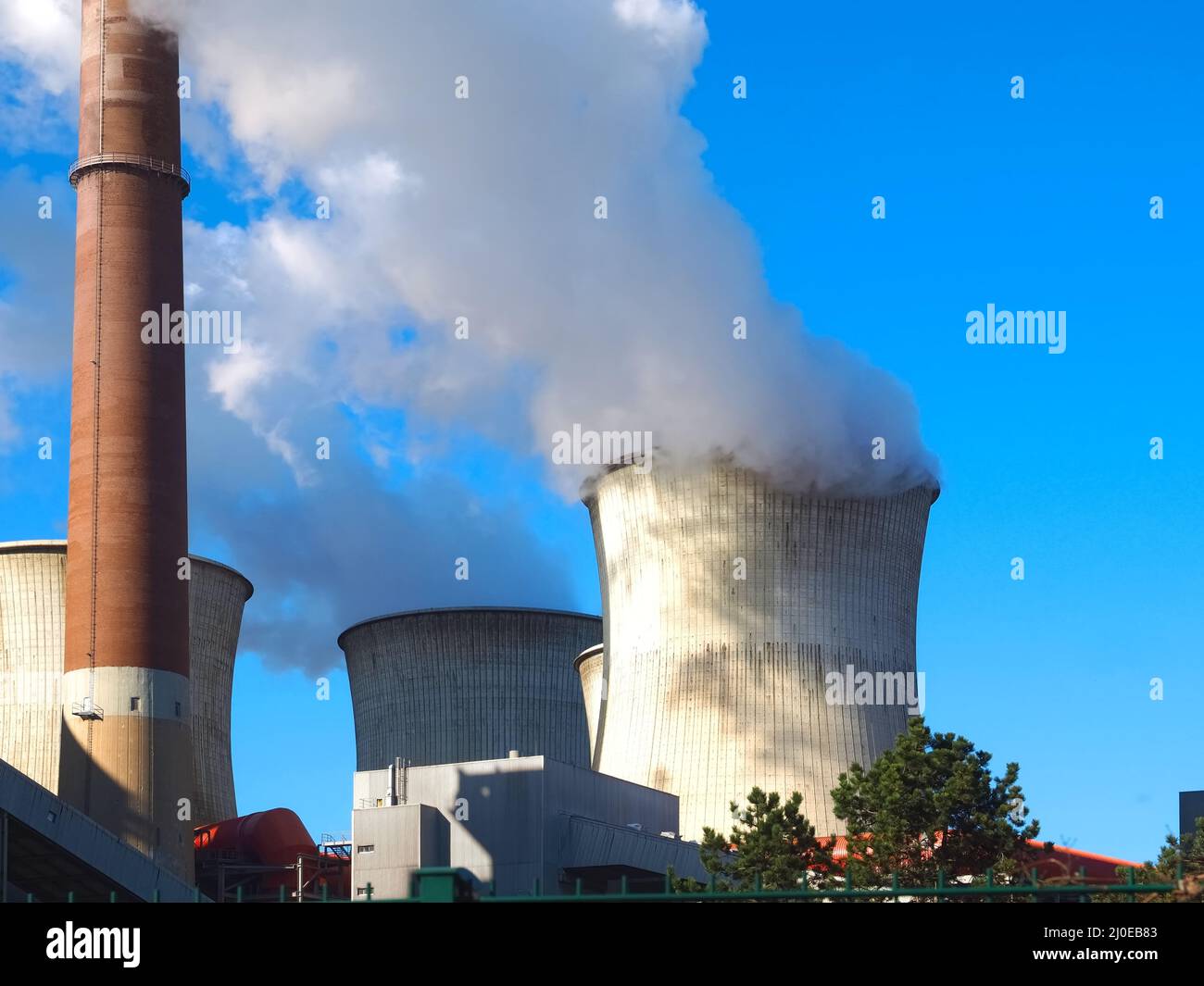 RWE Power lignite station pollutes carbon dioxide emissions in Neurath ...