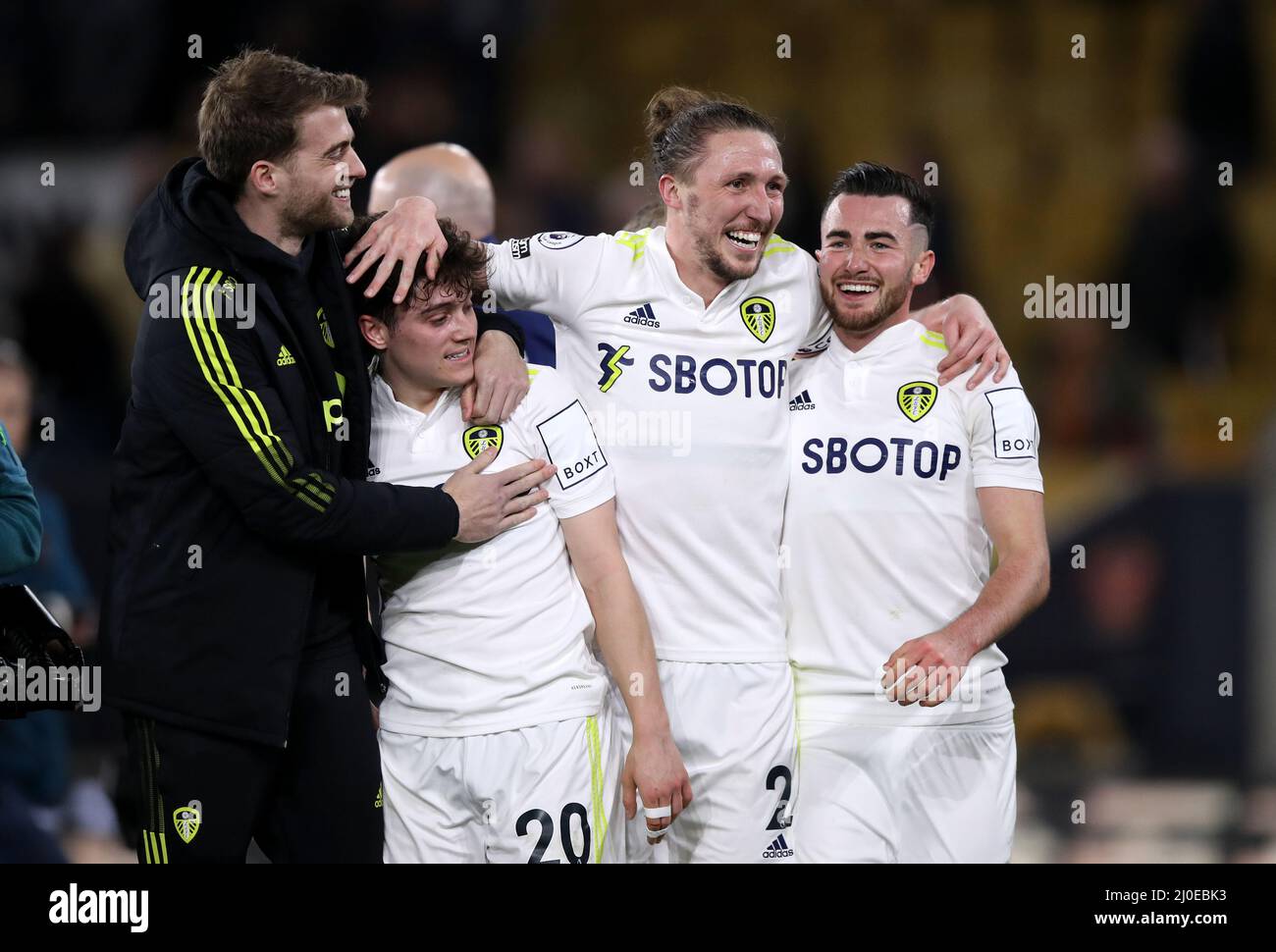 Left to right, Leeds United's Patrick Bamford, Daniel James, Luke ...