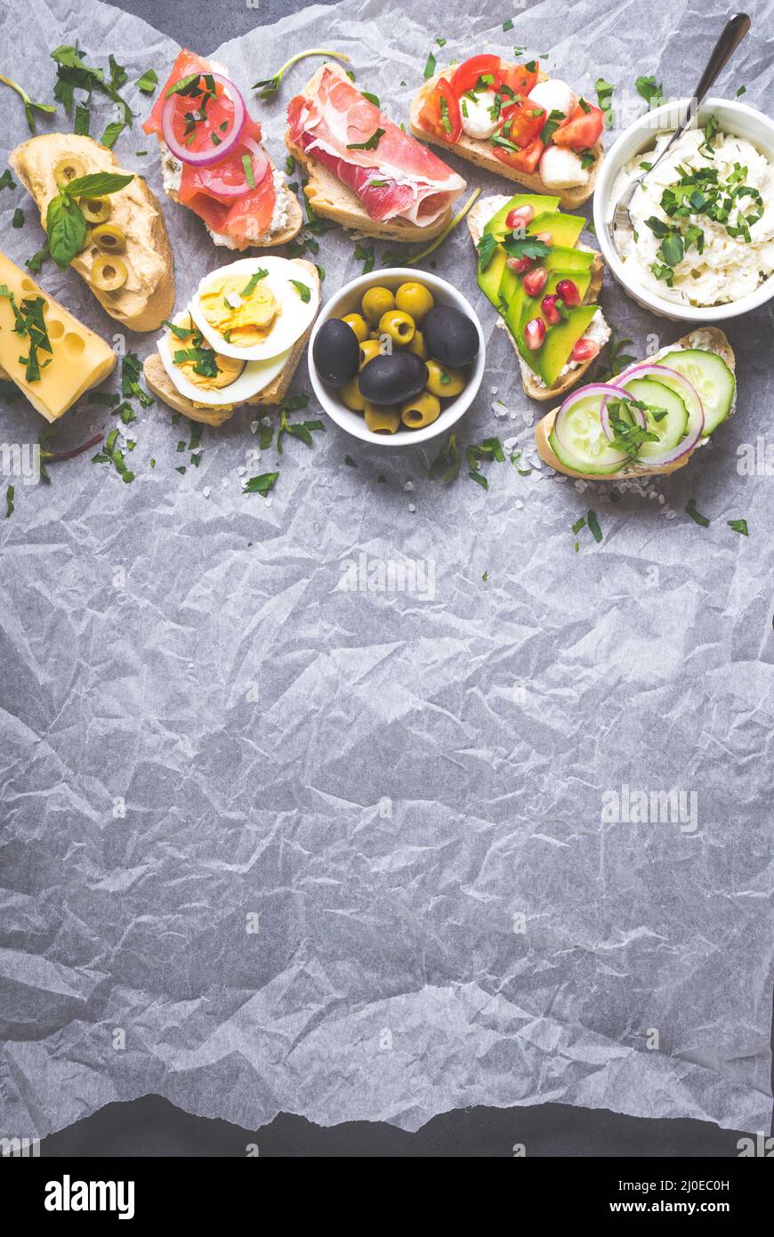 Sandwiches set background Stock Photo - Alamy