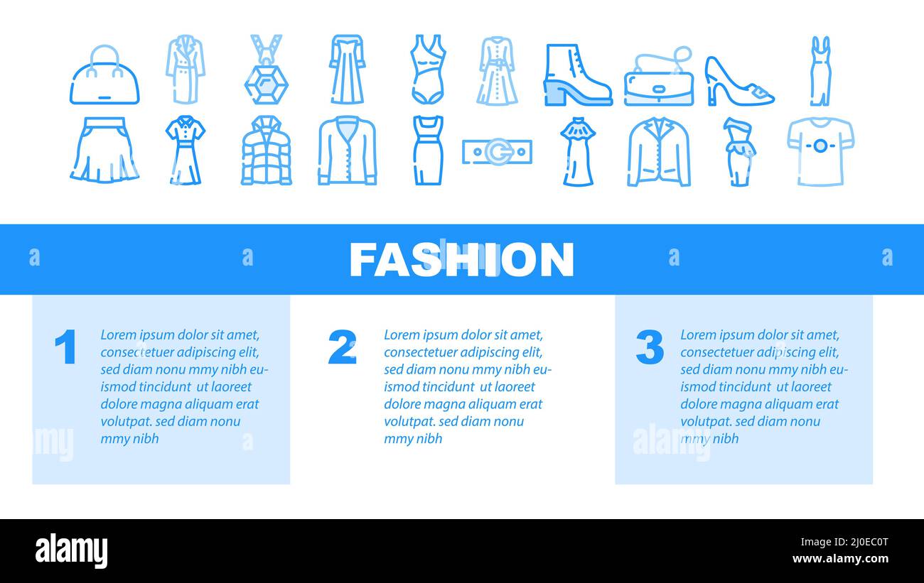 Fashion Store Garment And Shoes Landing Header Vector Stock Vector