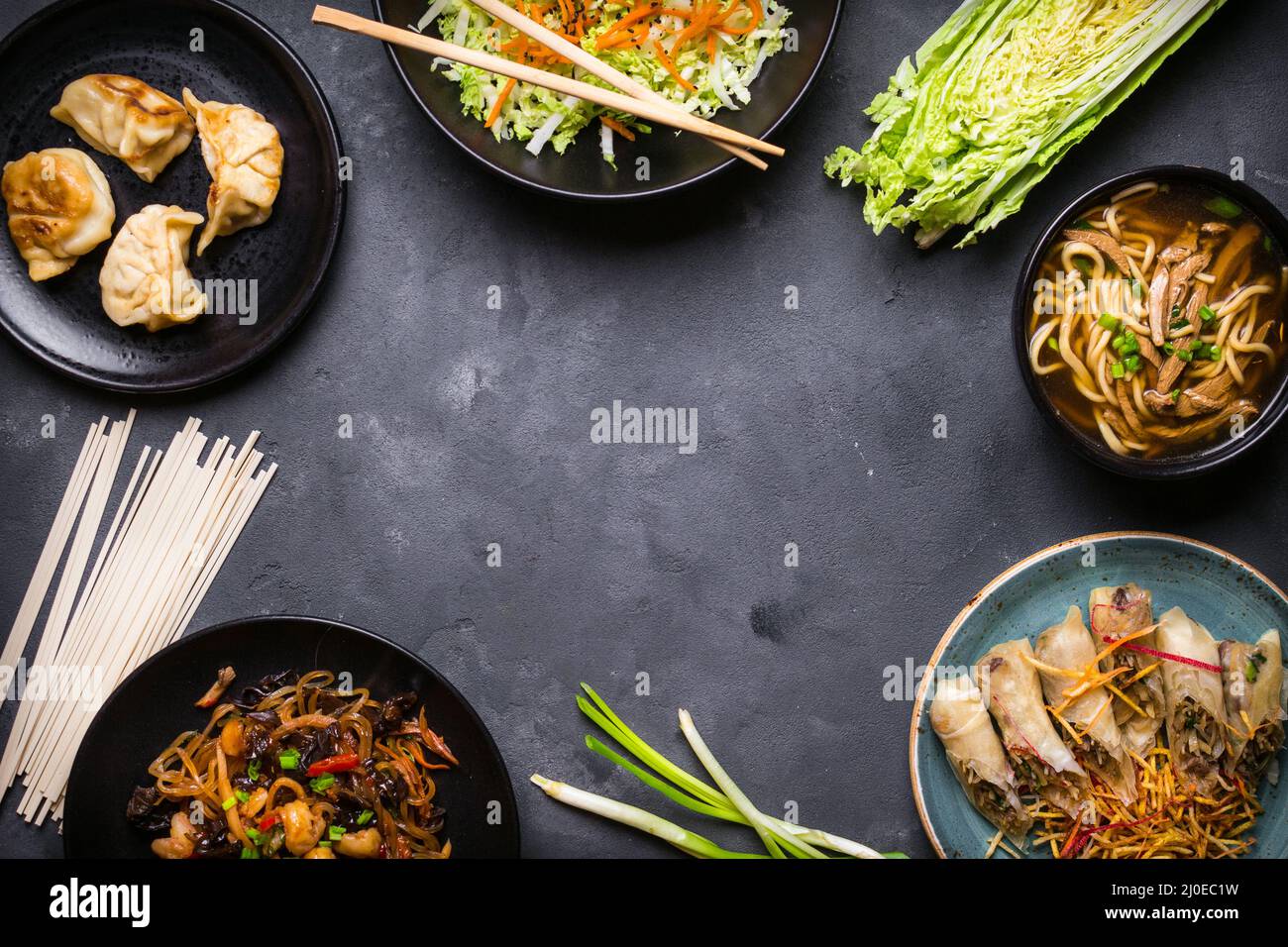 Chinese food background Stock Photo - Alamy
