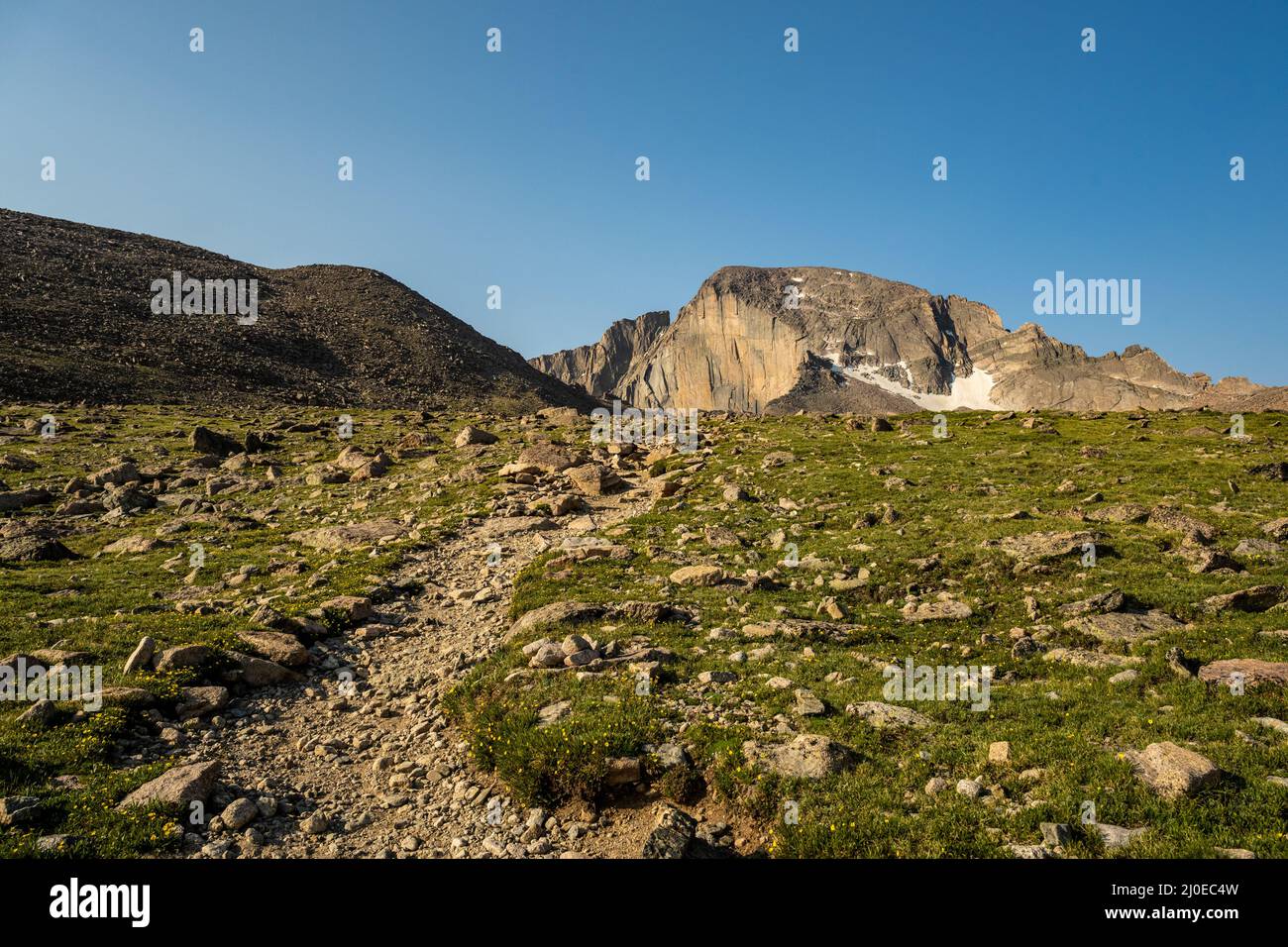 Trail Leading To Longs Peak in Rocky Mountain National Park Stock Photo ...