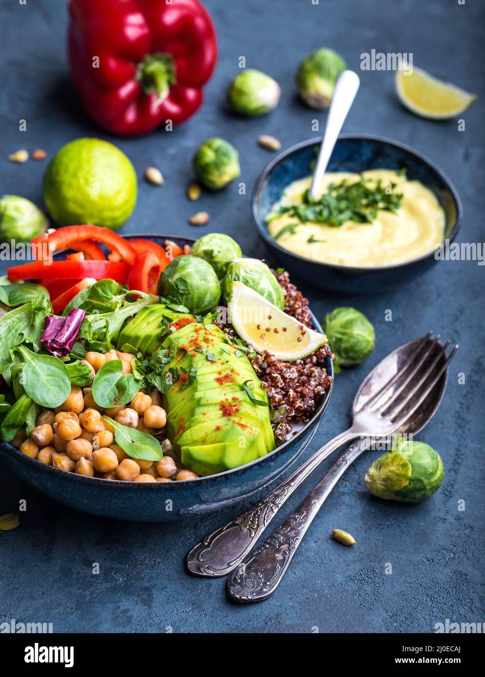 Healthy eating salad avocado hi-res stock photography and images - Alamy