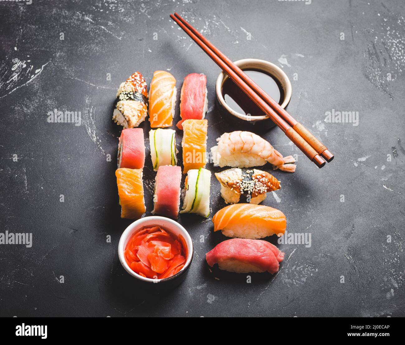 Delicious set japanese sashimi hi-res stock photography and images - Alamy