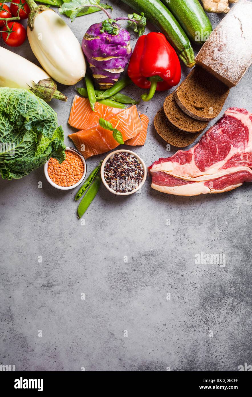 Healthy food ingredients Stock Photo - Alamy