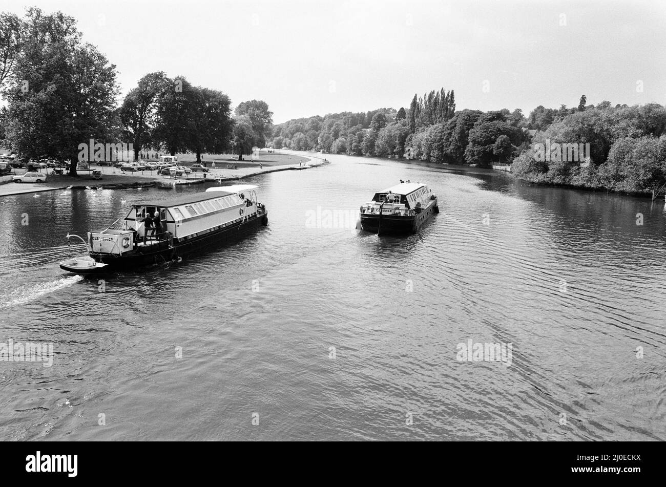 River Thames, Caversham, Reading, Berkshire, England, June 1980 Stock ...