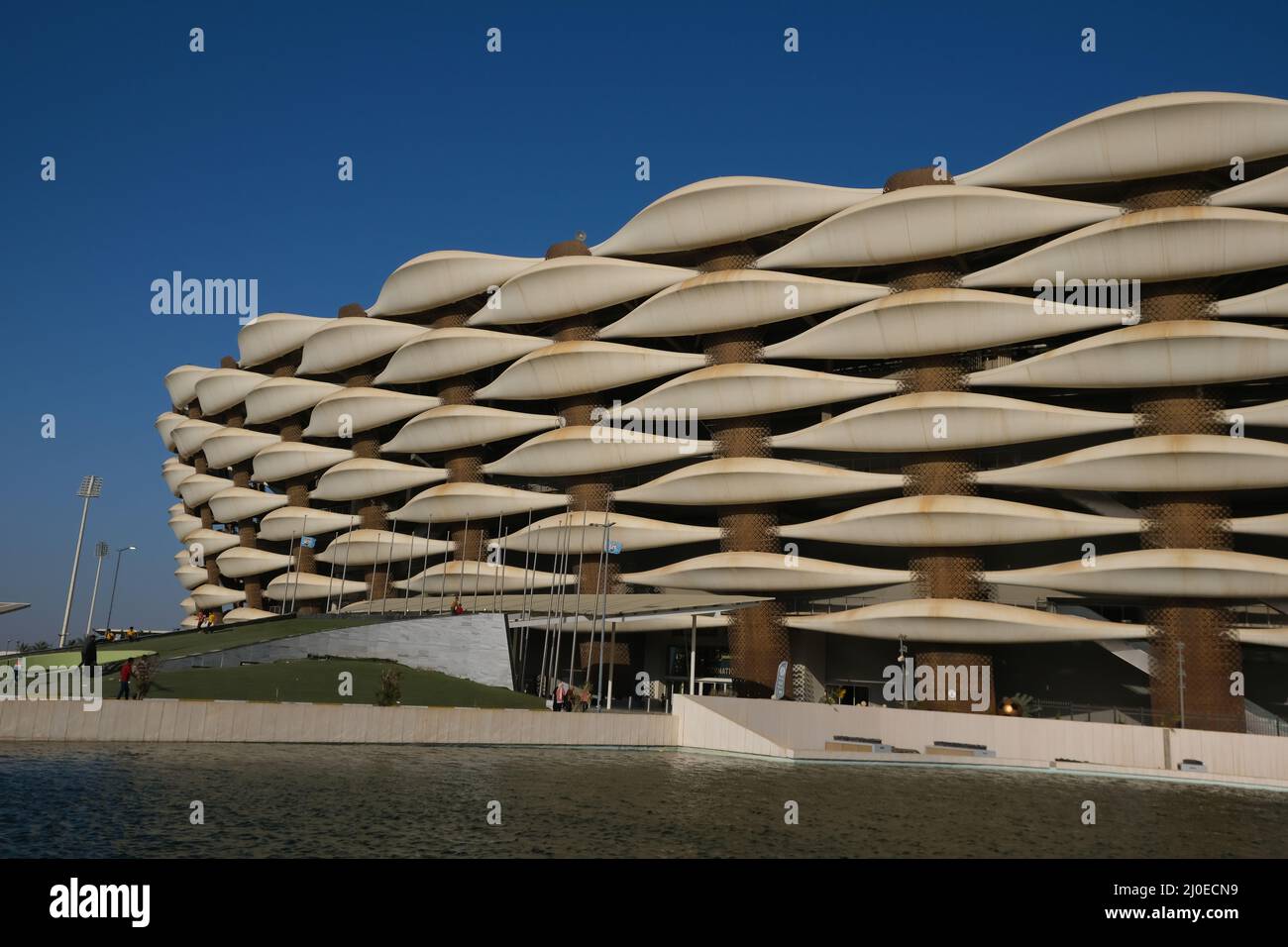 Basra, iraq - March 17, 2022: photo the big football stadium in Basra ...