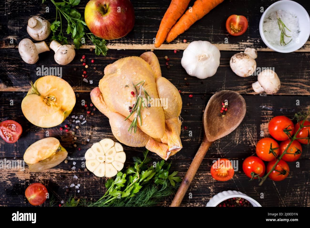 Chicken ready for cooking Stock Photo - Alamy