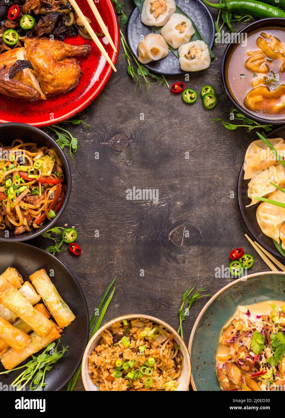 Chinese food background Stock Photo - Alamy