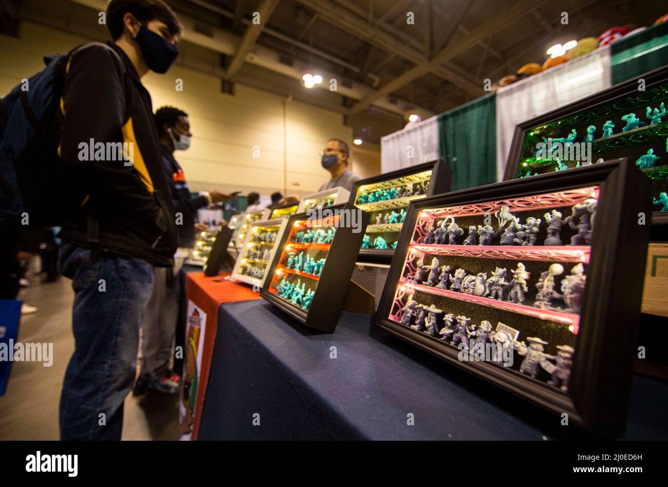 Toronto, Canada. 18th Mar, 2022. People visit the 2022 Toronto Comicon ...