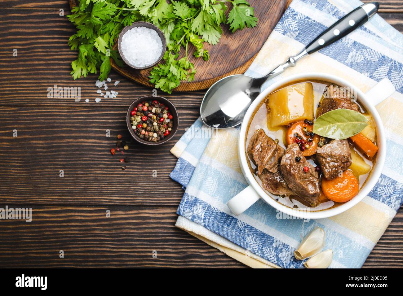 Meat stew with beef Stock Photo - Alamy