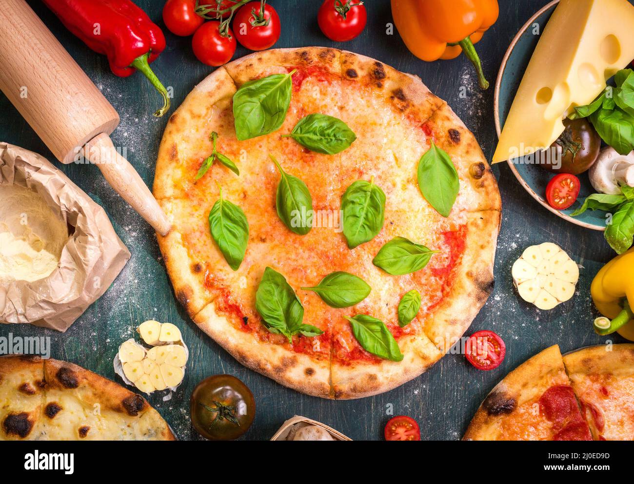Delicious cheese pizza oil hi-res stock photography and images - Alamy