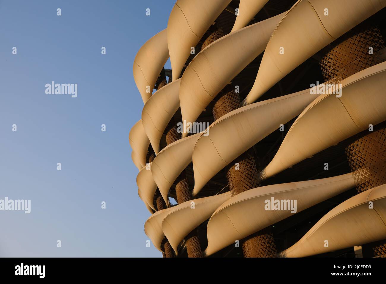 Basra, iraq - March 17, 2022: photo the big football stadium in Basra ...
