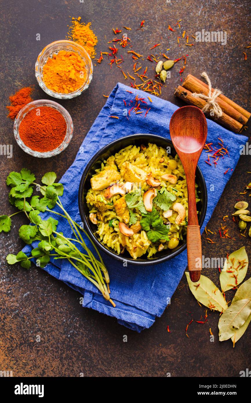 Indian biryani rice Stock Photo - Alamy