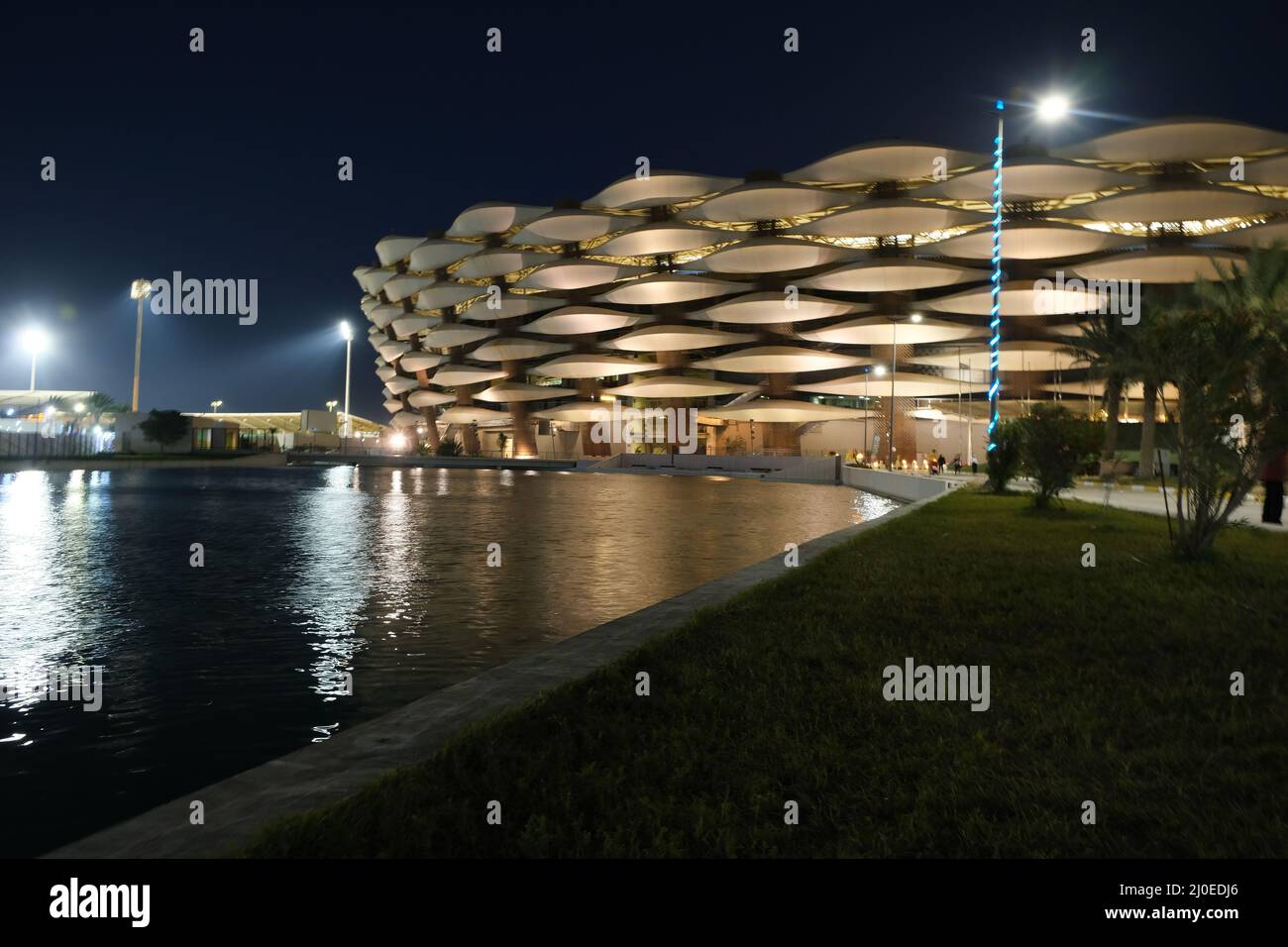 Basra, iraq - March 17, 2022: photo the big football stadium in Basra ...