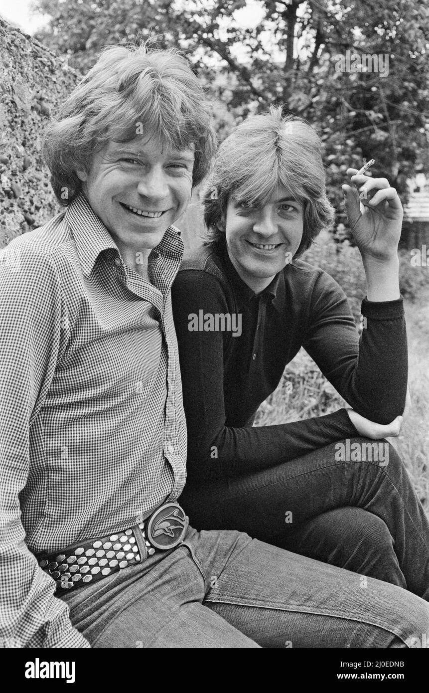 Nick Lowe dark shirt) and Dave Edmunds (in lighter shirt) pictured ...