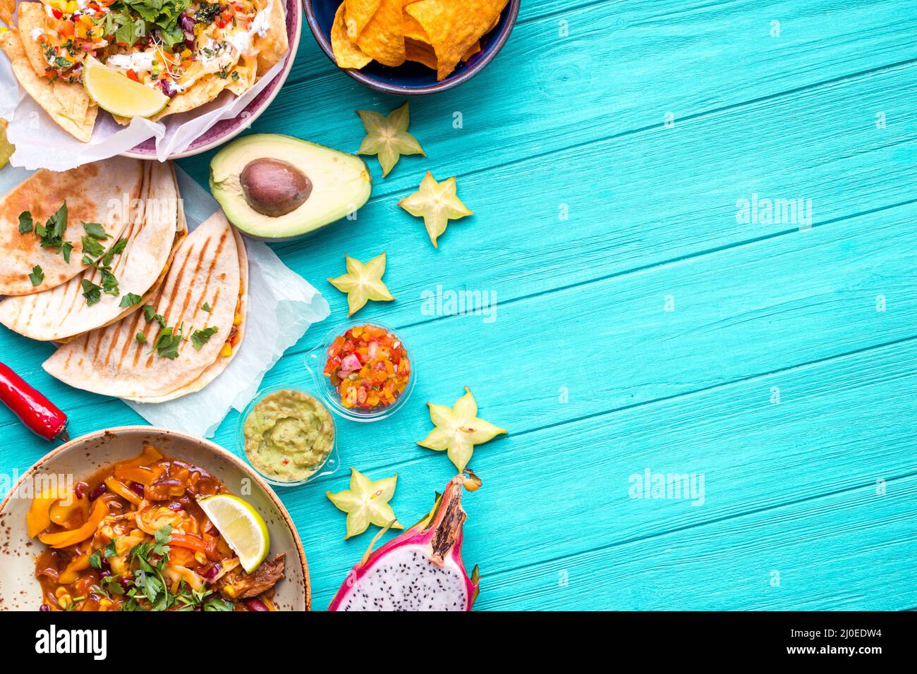 Mexican food background Stock Photo - Alamy