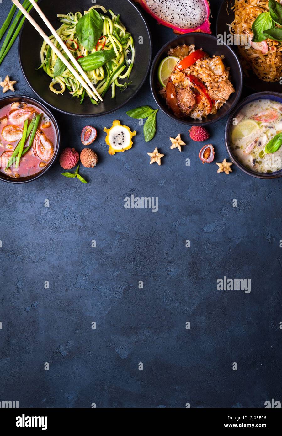 Thai food background Stock Photo - Alamy